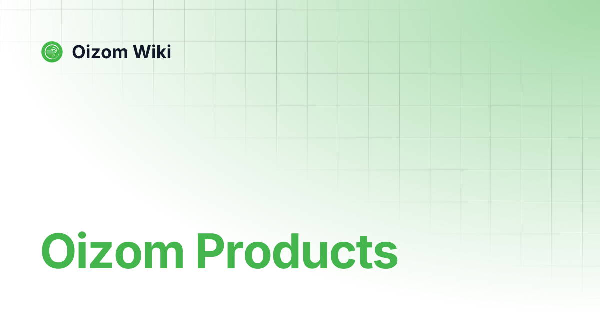Oizom Products | Oizom Wiki